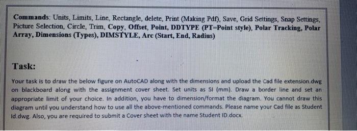 Solved Commands: Units, Limits, Line, Rectangle, delete, | Chegg.com