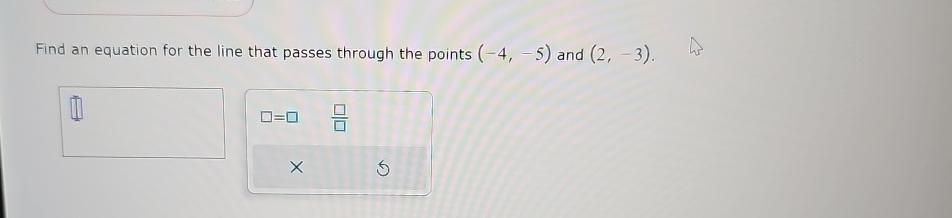 Solved Find an equation for the line that passes through the | Chegg.com