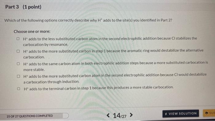 Solved Alkynes can undergo electrophilic addition when | Chegg.com
