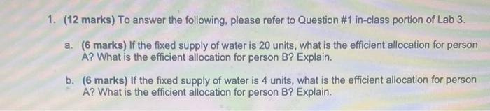 Solved 1. (12 marks) To answer the following, please refer | Chegg.com