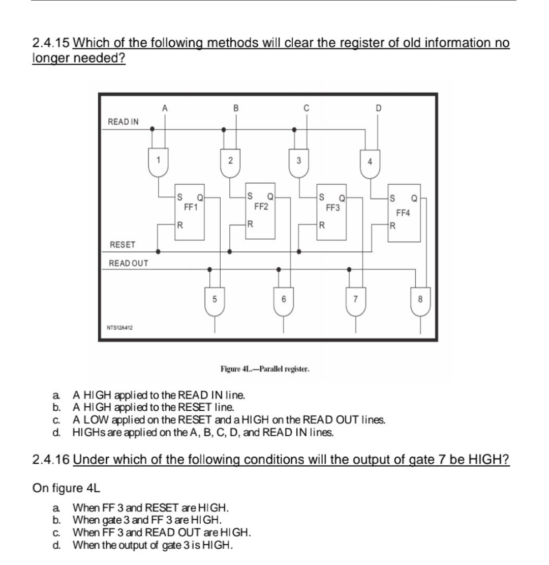 Solved 2.4.15 ﻿Which of the following methods will clear the | Chegg.com
