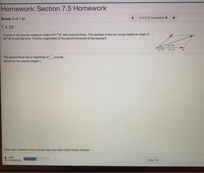 Solved Homework Section 7 5 Homework Score 0 Of 1 Pt 3 Of