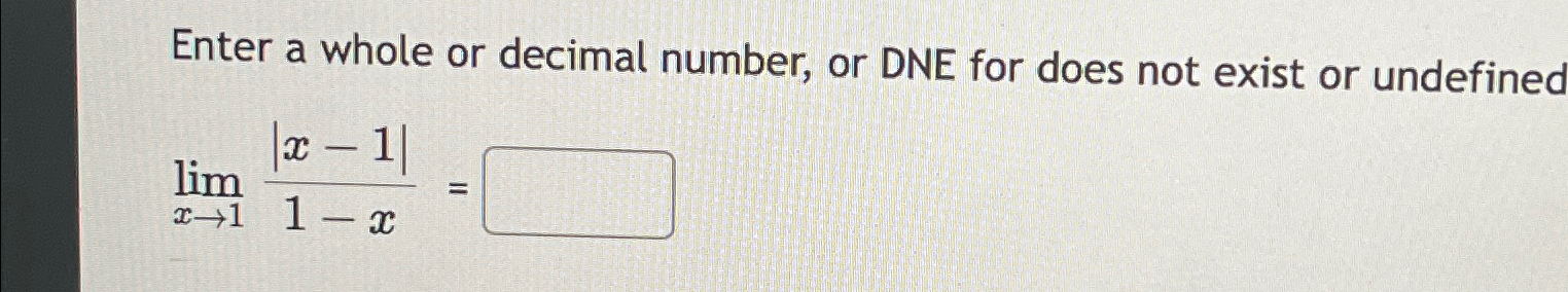 Solved Enter a whole or decimal number, or DNE for does not | Chegg.com