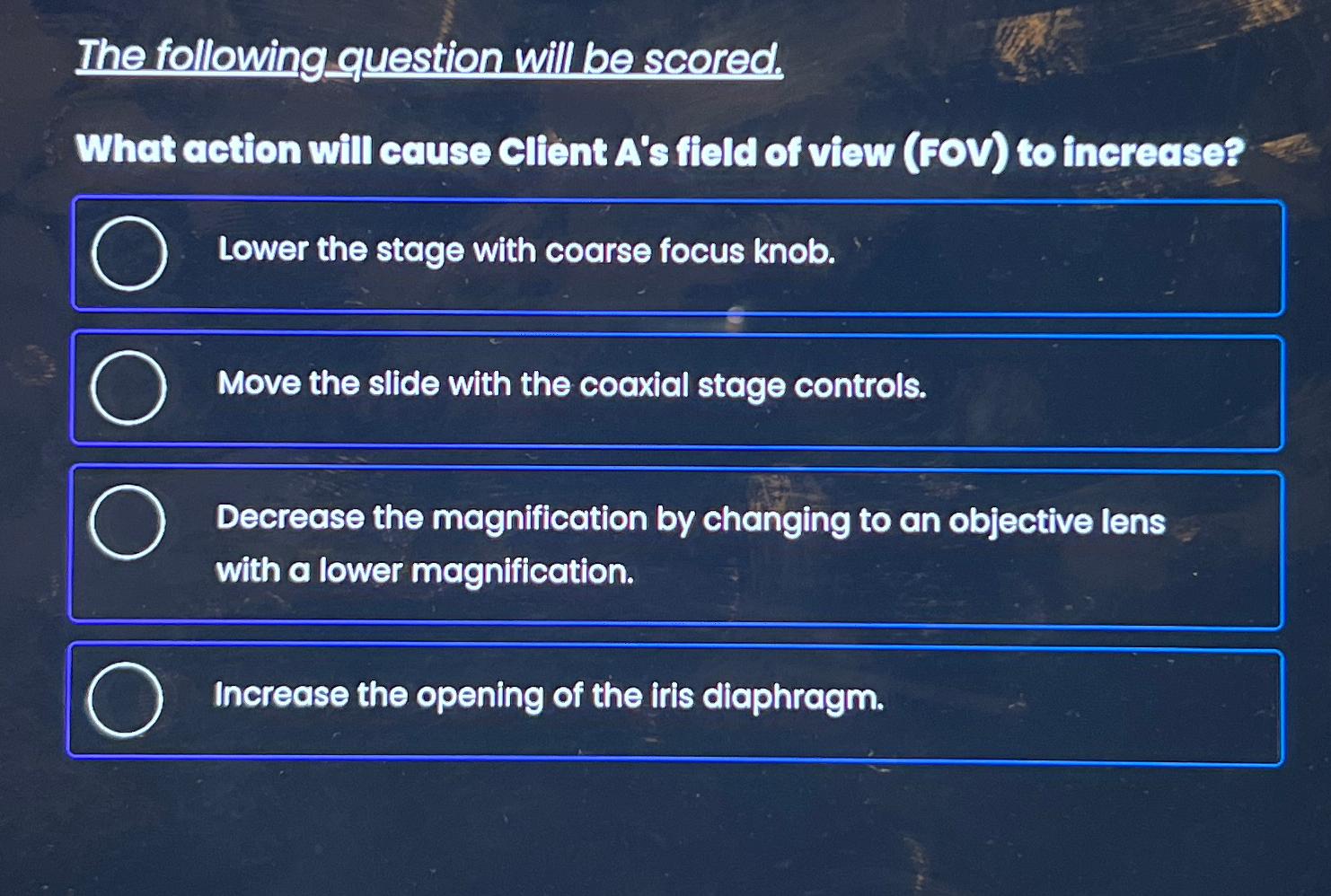 Solved The following question will be scored.What action | Chegg.com
