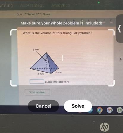 Solved What is the volume of this triangular pyramid? | Chegg.com