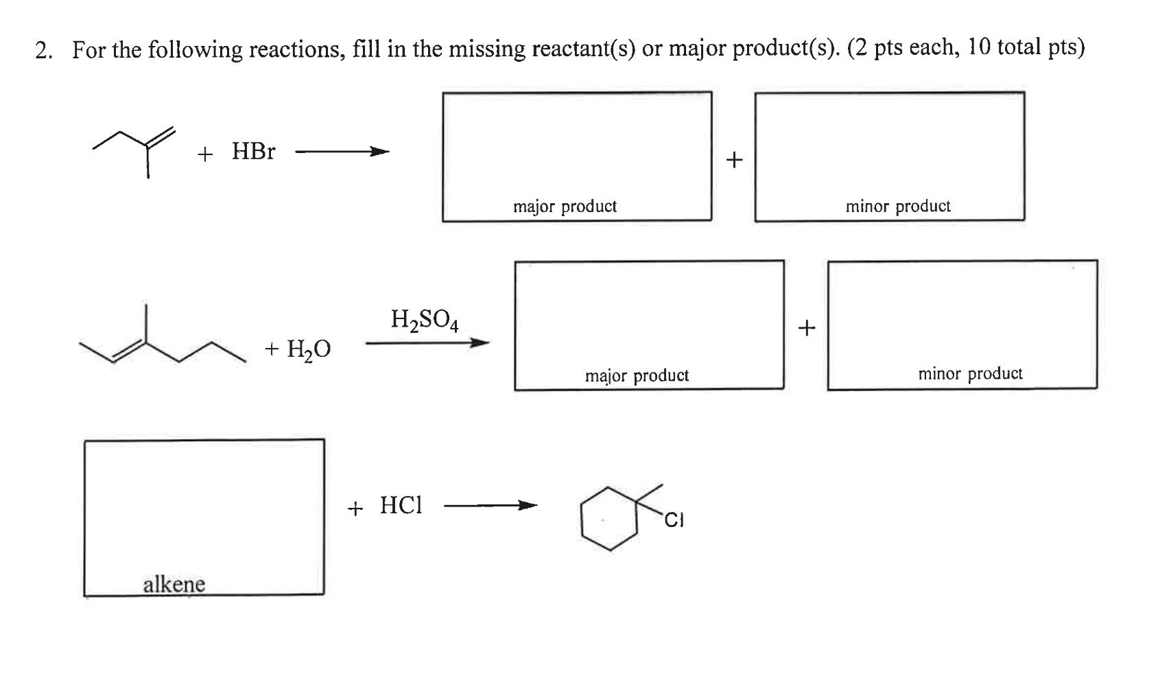 Solved For the reactions, fill in the missing reactant(s) | Chegg.com