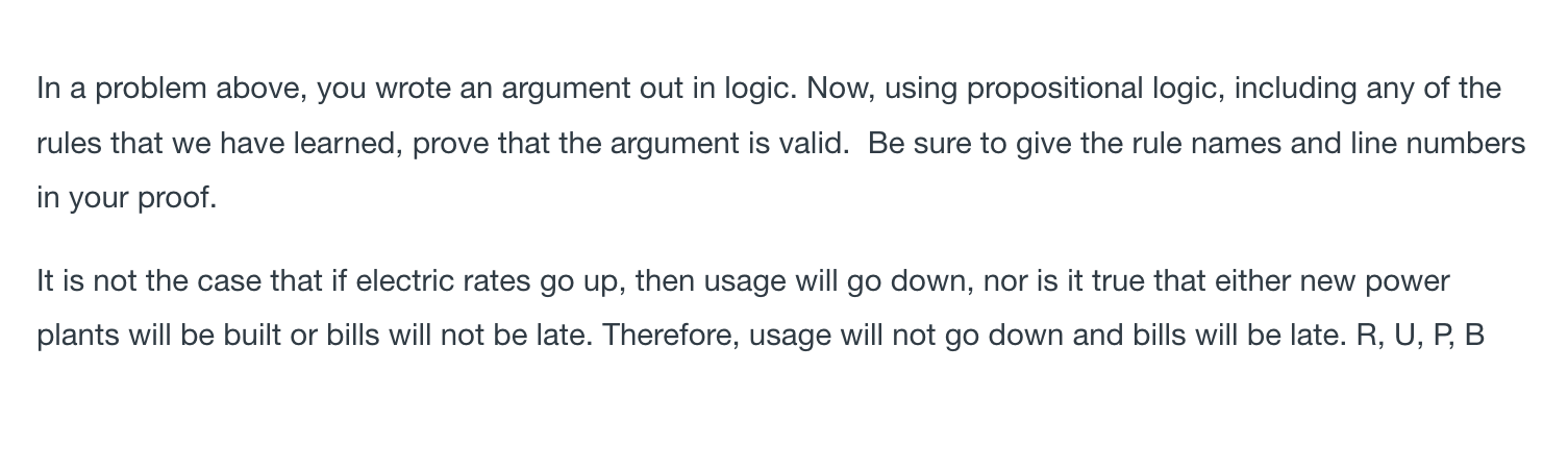 Solved In a problem above, you wrote an argument out in | Chegg.com