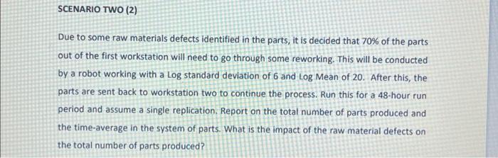 Solved SCENARIO TWO (2) Due to some raw materials defects | Chegg.com