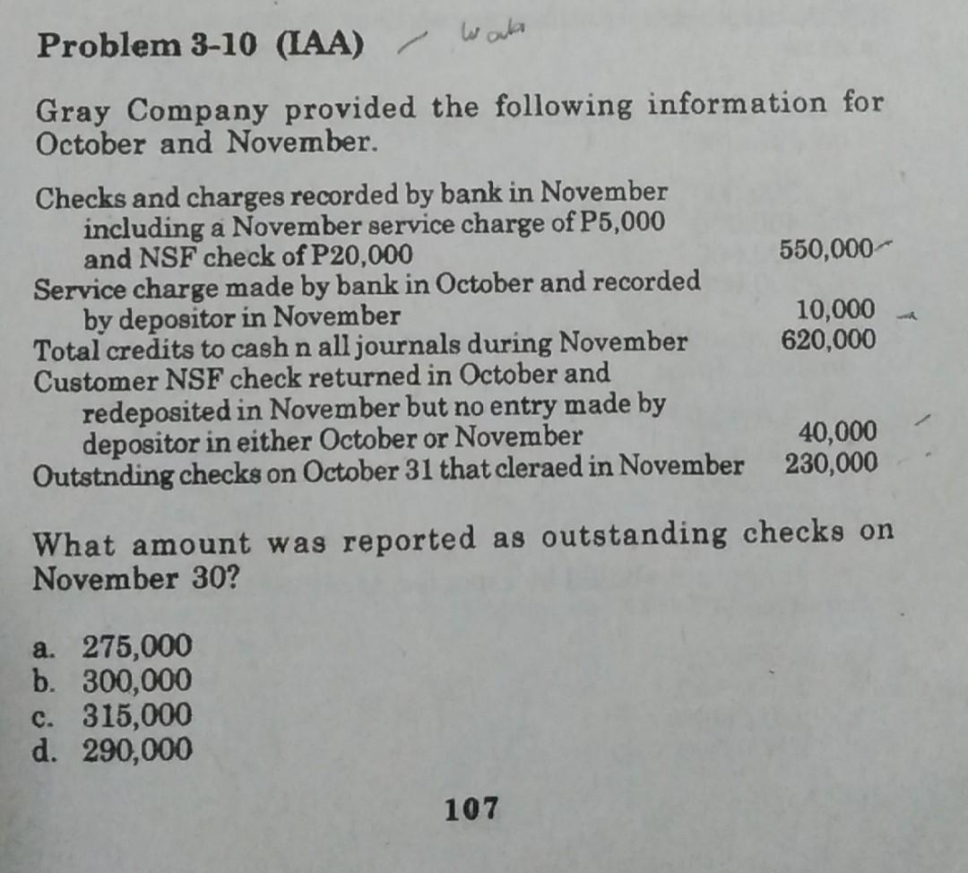 Solved Problem 3-10 (IAA) Wacko Gray Company provided the | Chegg.com