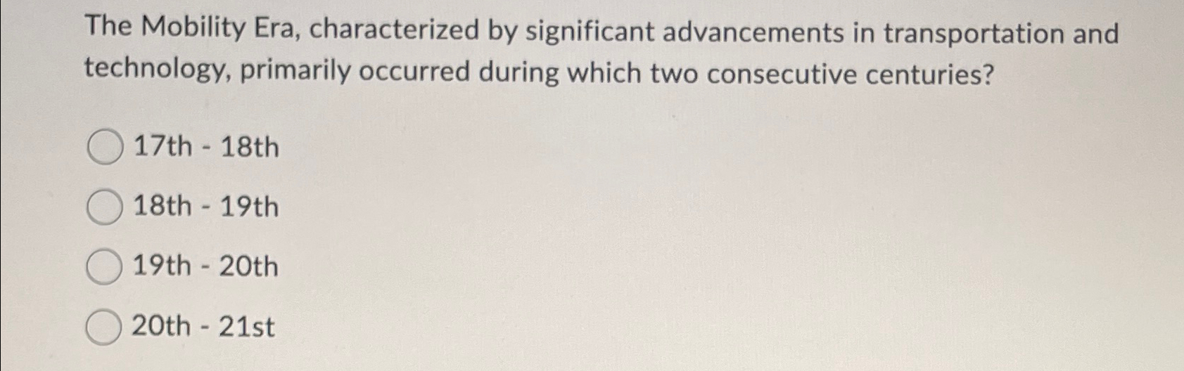 Solved The Mobility Era, characterized by significant | Chegg.com