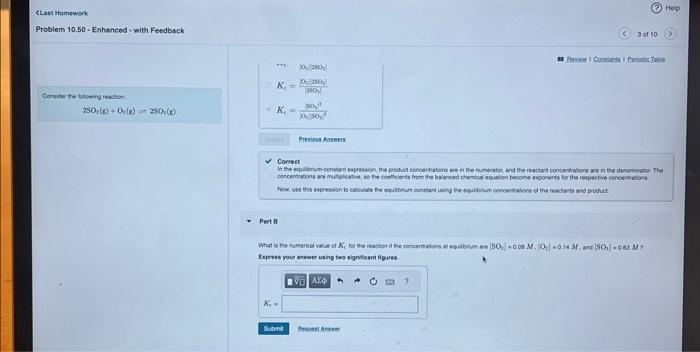 Solved CLast Homework Problem 10.50 - Enhanced - with | Chegg.com
