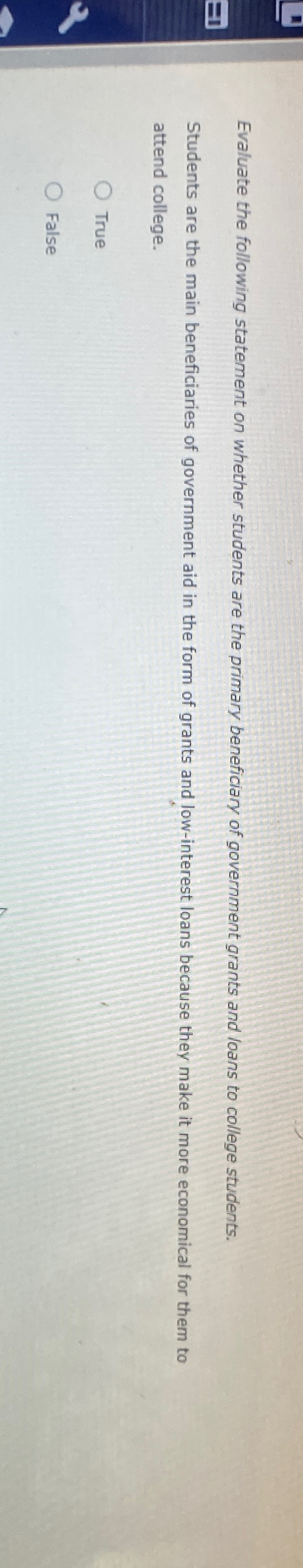 Solved Evaluate the following statement on whether students | Chegg.com