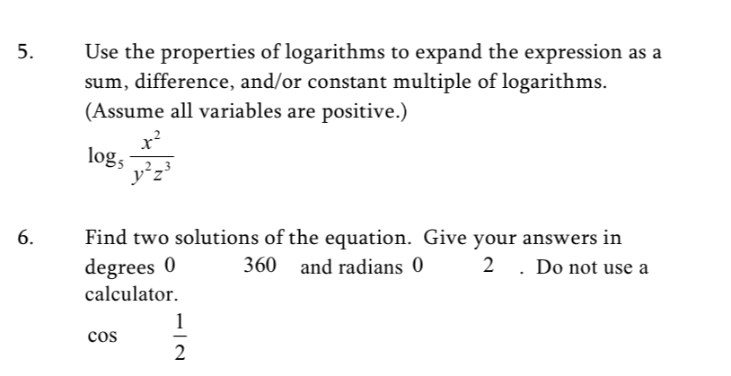 Solved Use the properties of logarithms to expand the | Chegg.com