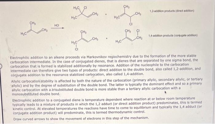 Solved Electrophilic addition to an alkene proceeds via | Chegg.com