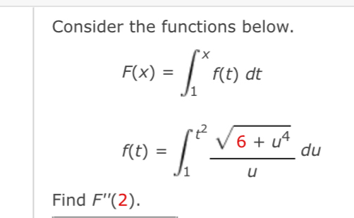 Solved Consider the functions | Chegg.com