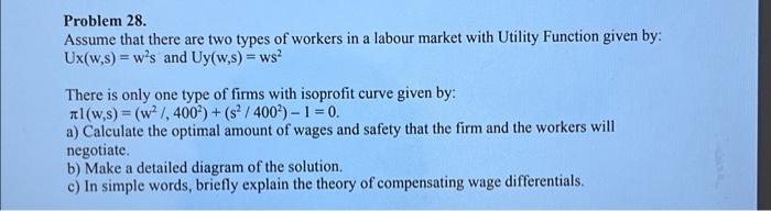 Solved Problem 28. Assume that there are two types of | Chegg.com