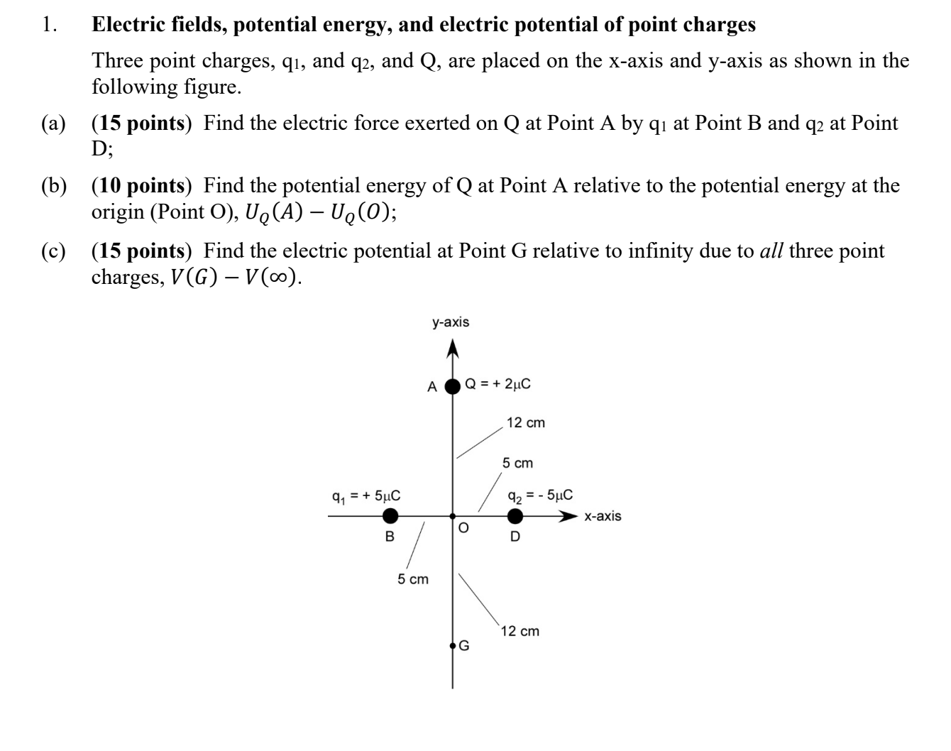 Electric fields, potential energy, and electric | Chegg.com