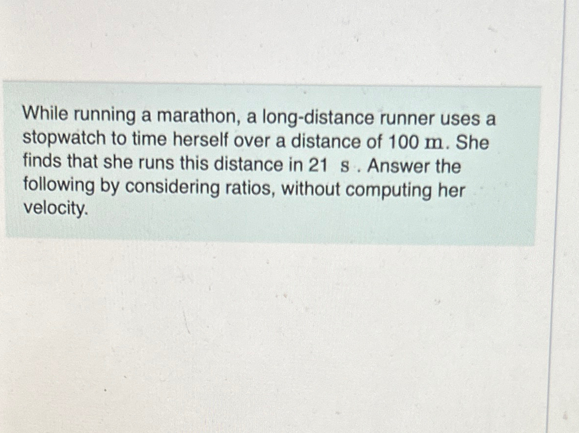 Solved While running a marathon, a long-distance runner uses | Chegg.com