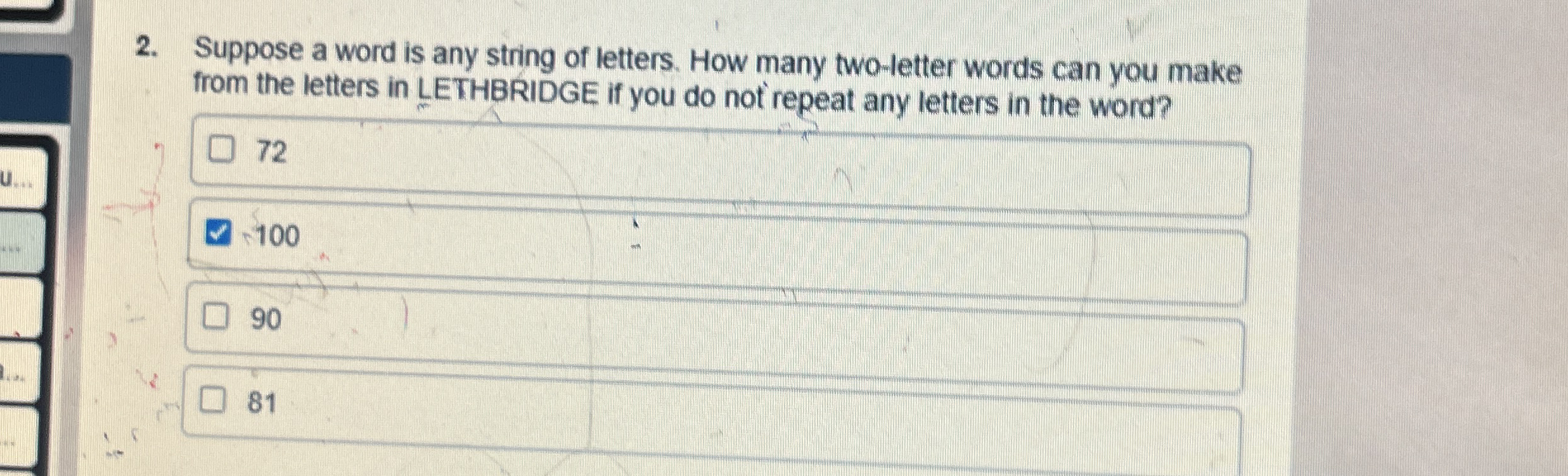 Solved Suppose a word is any string of letters. How many | Chegg.com