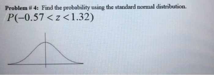 Solved Problem #4: Find the probability using the standard | Chegg.com