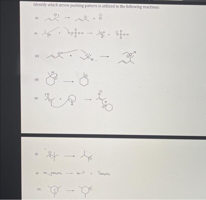 Solved Identify which arrow pushing pattern is utilized in | Chegg.com