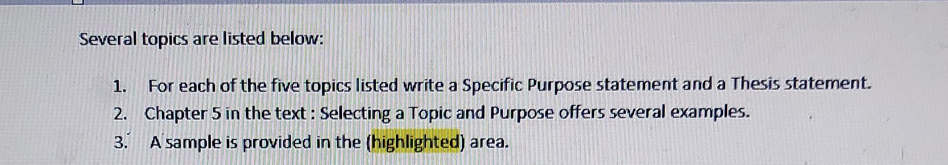 Several topics are listed below: 1. For each of the | Chegg.com