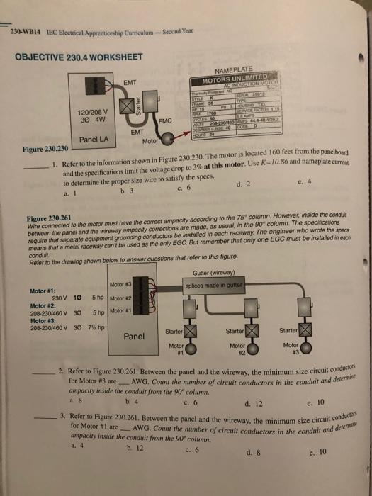 Solved 230-WB14 IEC Electrical Apprenticeship | Chegg.com