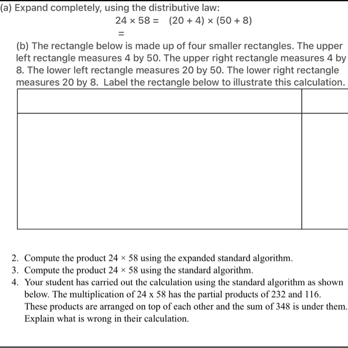 Solved (a) Expand completely, using the distributive law: 24 | Chegg.com