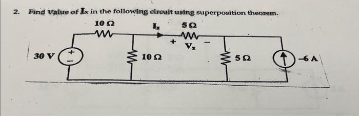 Solved Find Value of Ix in the following cincuit using | Chegg.com