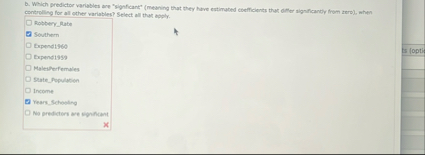 Solved b. ﻿Whigh predictor variables ave "sighficant" | Chegg.com
