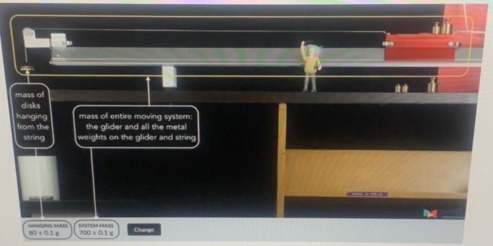 Solved 3. If the glider mass is 720 grams and the mass of | Chegg.com