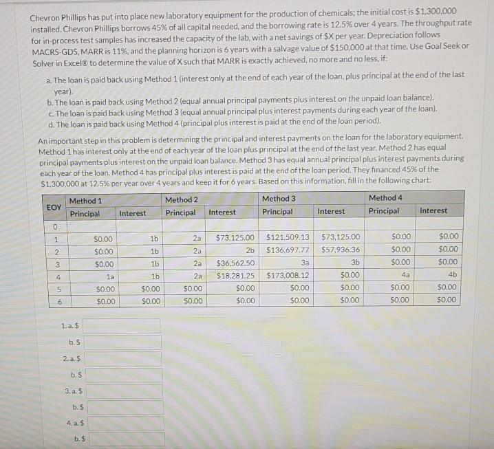 Solved Chevron Phillips has put into place new laboratory | Chegg.com