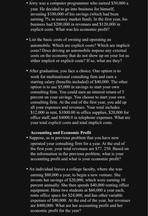 Solved - Jerry was a computer programmer who earned $50,000 | Chegg.com