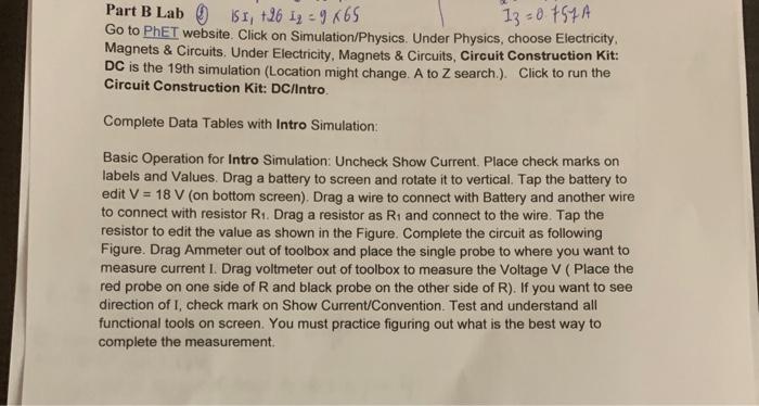 Solved 13 = 0 757A Part B Lab @ 151, +36 12 =9665 Go to PhET | Chegg.com