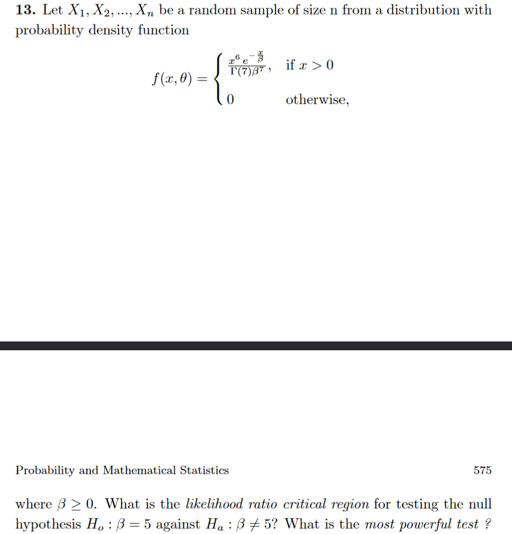 Let x1,x2,dots,xn ﻿be a random sample of size n ﻿from | Chegg.com