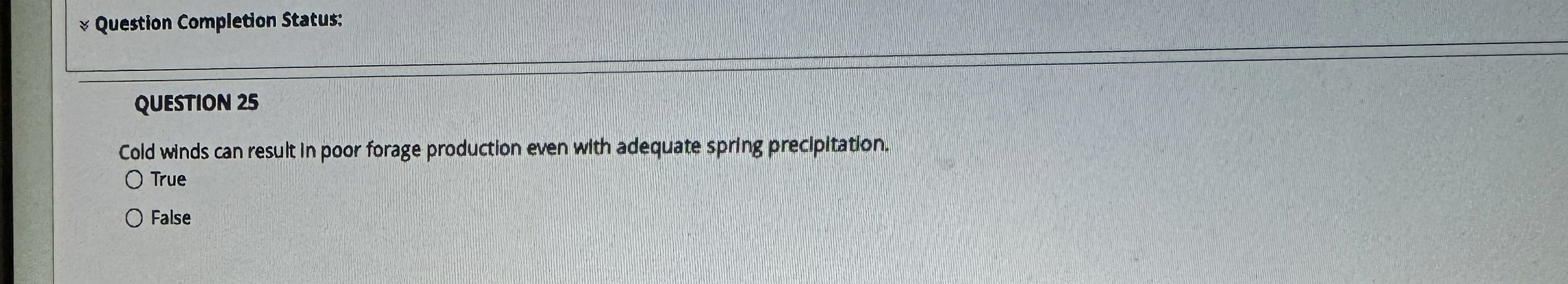 Solved ~~ Question Completion Status:QUESTION 25Cold winds | Chegg.com