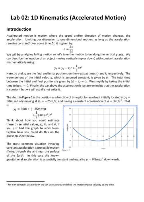 Solved Lab 02:10 Kinematics (Accelerated Motion) | Chegg.com