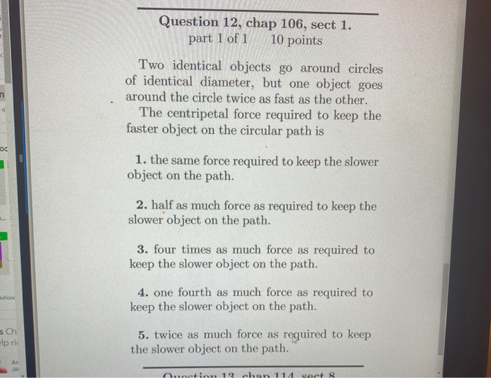 Solved Question 12, chap 106, sect 1. part 1 of 1 10 points | Chegg.com