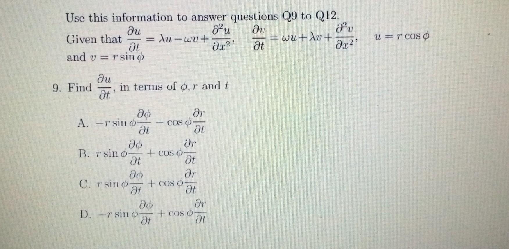 Solved Use this information to answer questions Q9 to Q12. | Chegg.com