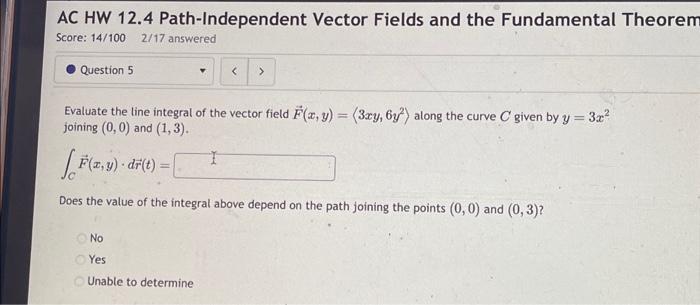 Solved AC HW 12.4 Path-Independent Vector Fields and the | Chegg.com