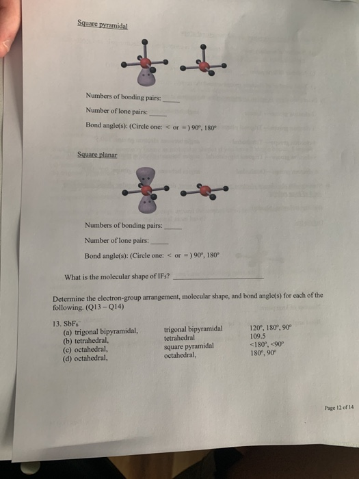 Solved 2) Focus on electron groups around the central atom | Chegg.com