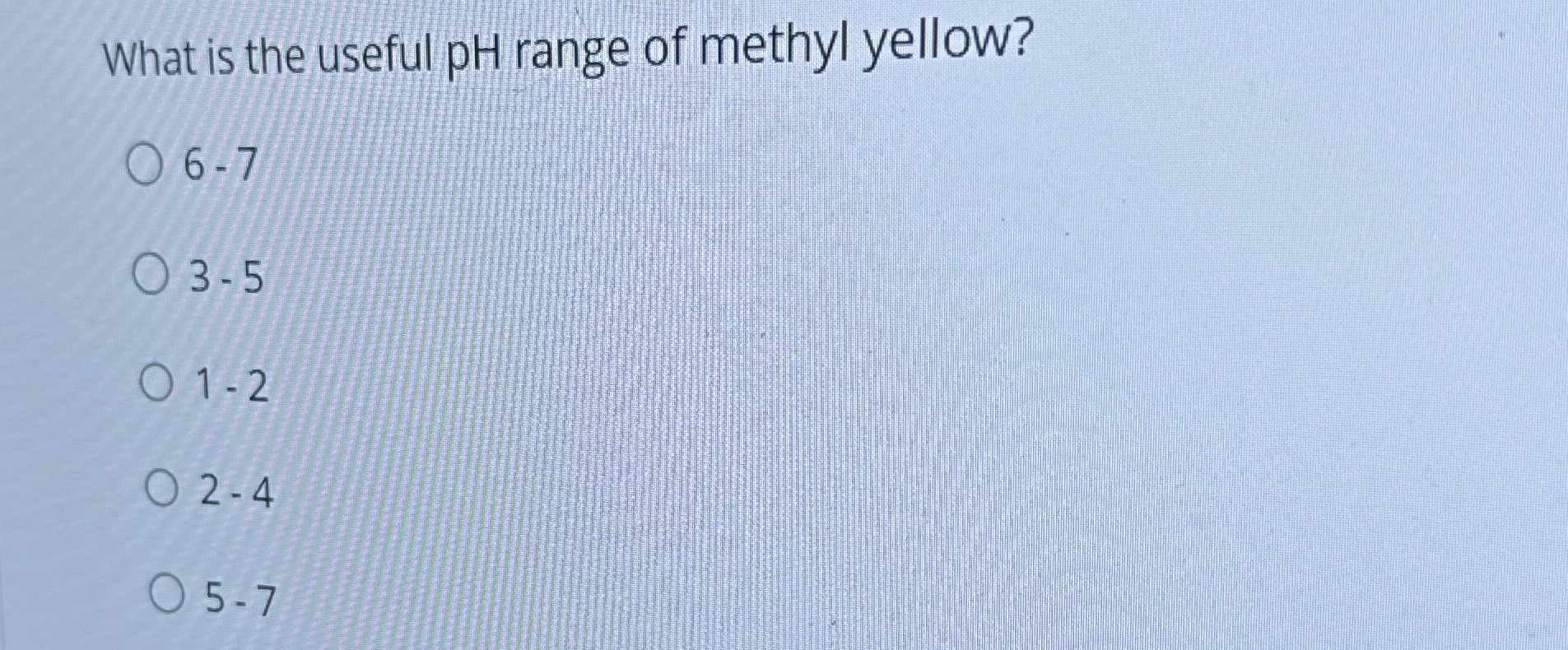 Solved What is the useful pH range of methyl | Chegg.com
