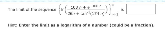 Solved The limit of the sequence | Chegg.com | Chegg.com
