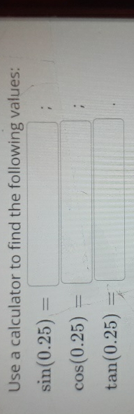 Solved Use a calculator to find the following | Chegg.com