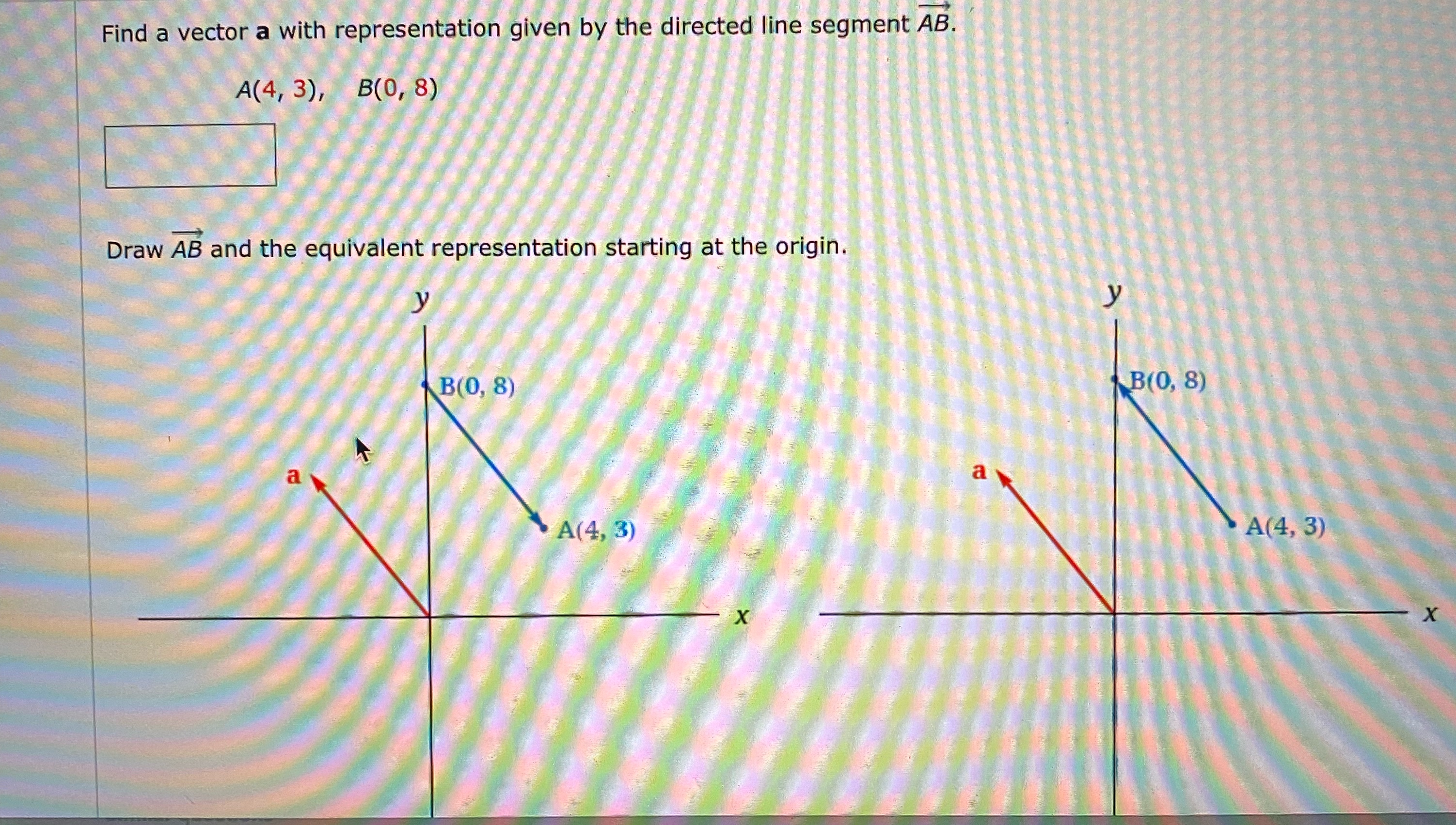 Solved Find a vector a with representation given by the | Chegg.com