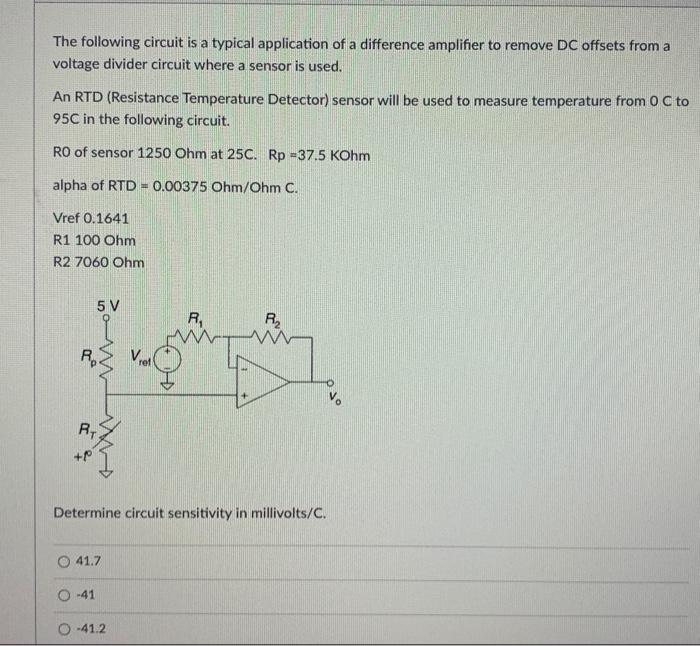 Solved The following circuit is a typical application of a | Chegg.com