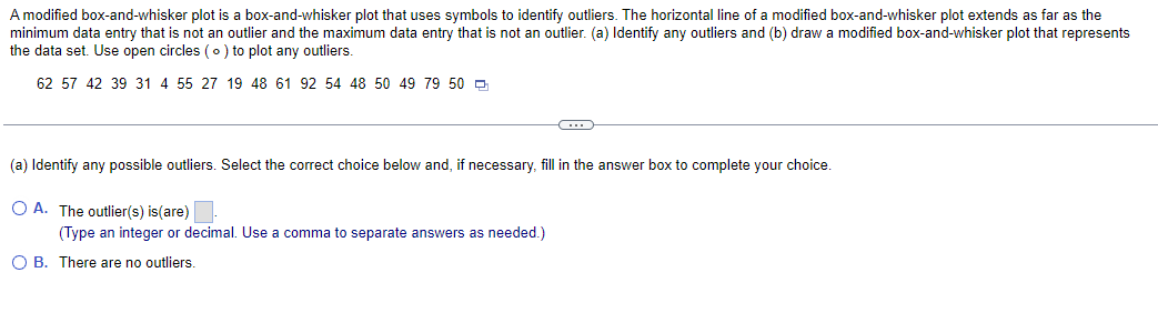 Solved A modified box-and-whisker plot is a box-and-whisker | Chegg.com