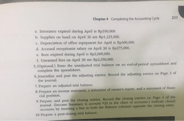 Solved PR 4-5B Complete accounting cycle 0.8. .4,5 V 8. Net | Chegg.com