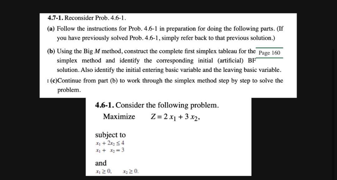 Solved 4.7-1. ﻿Reconsider Prob. 4.6-1.(a) ﻿Follow the | Chegg.com