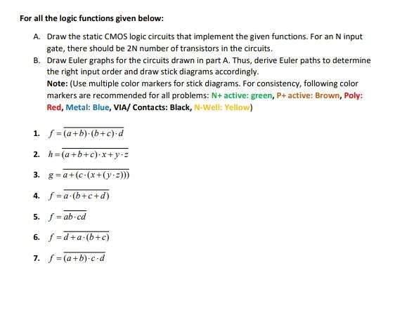 Solved Course: VLSI Design Kindly slove given Question with | Chegg.com